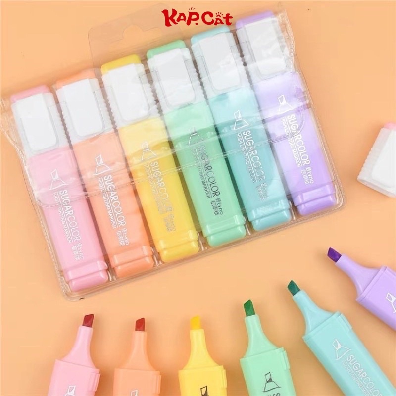 KAP.CAT 893-6A HIGHLIGHTERS (6colors) | Shopee Philippines