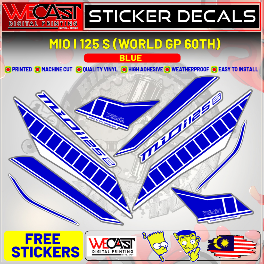 WECAST Mio i 125 S World GP Decals Sticker for Motorcycle Accessories ...