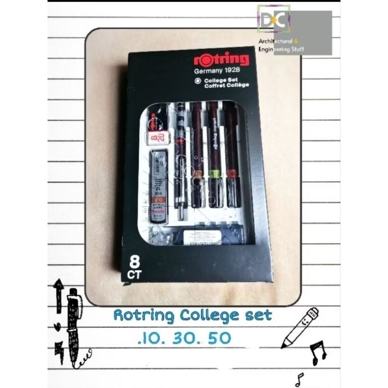 ROTRING MASTER COLLEGE JUNIOR SET ORIGINAL | Shopee Philippines