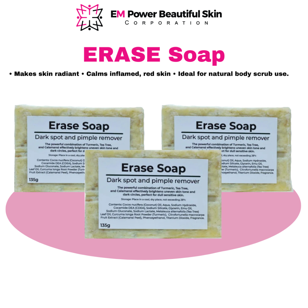 EM Power Beautiful Skin Pimple Erase Soap 135g | Shopee Philippines