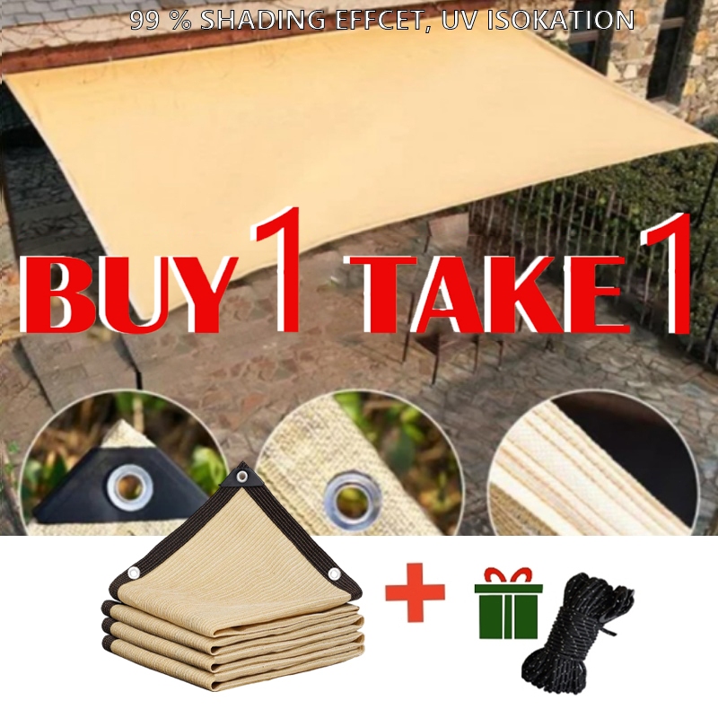 Sun Shade Net Beige Anti-UV net shade for Outdoor Garden Pergola ...