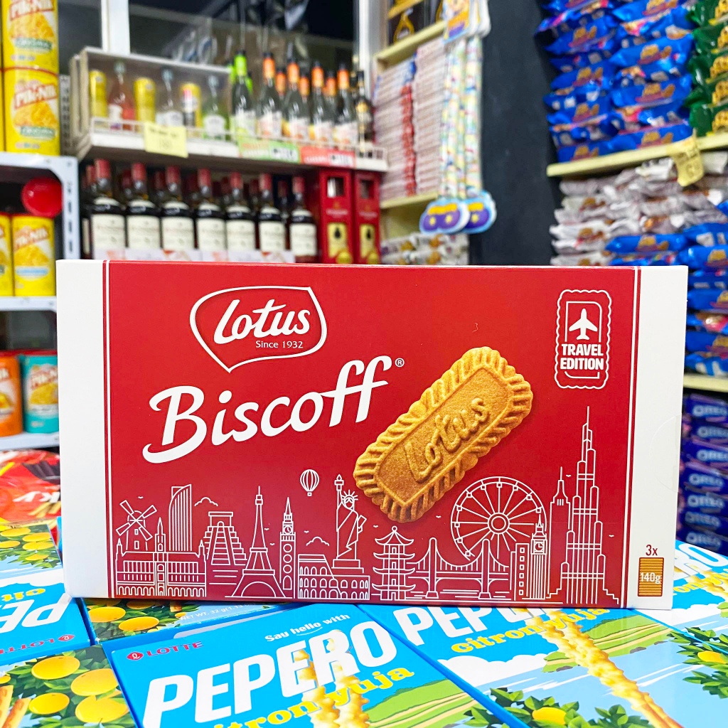 Lotus Biscoff Caramelized Biscuit Cookie Snack Travel Edition Box 3 x 140g Packs | 420g | Shopee ...