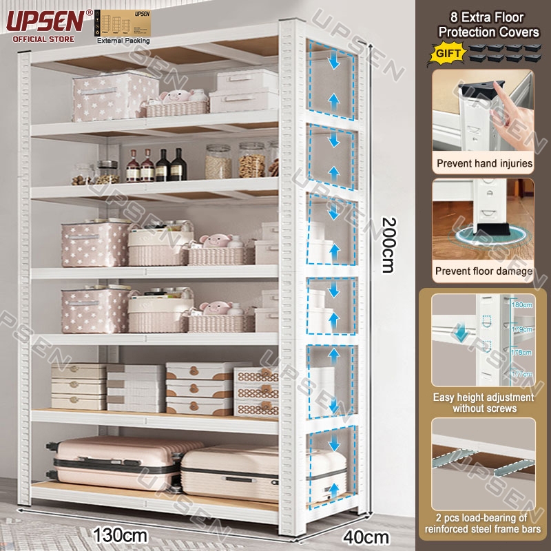 200*200 Full Metal Rack Steel Shelf Rack 6 Layer Stainless Rack Steel ...