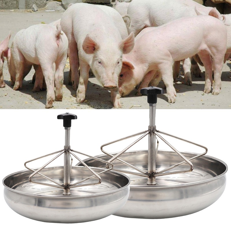 L28.5cm Stainless steel Piglet Feeding Food Tray Pig Feeder Feeding ...