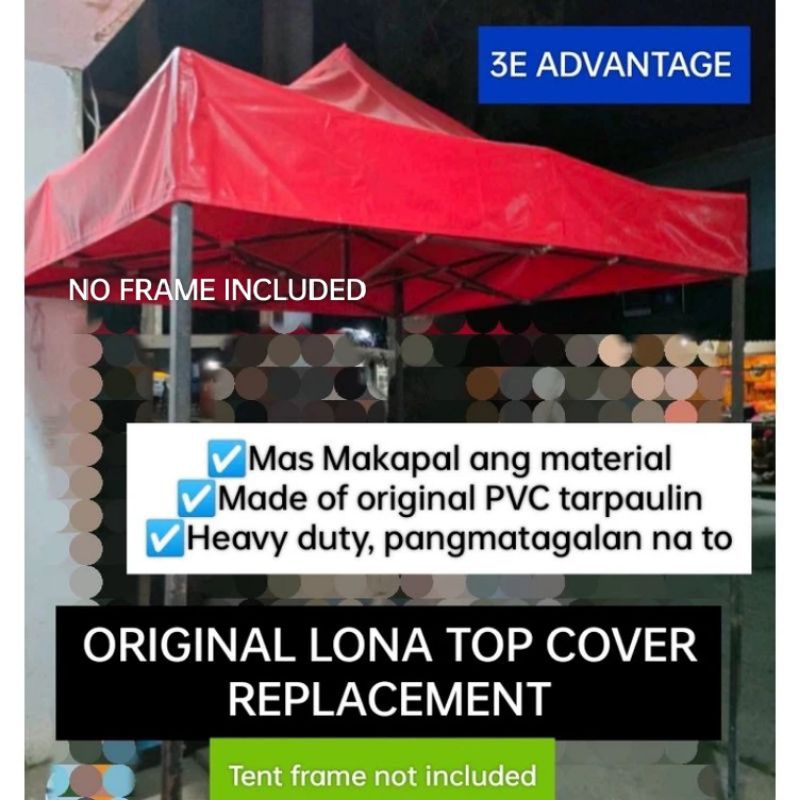 TENT COVER /Bubong REPLACEMENT LONA MATERIAL (NO frame included).Mayama ...