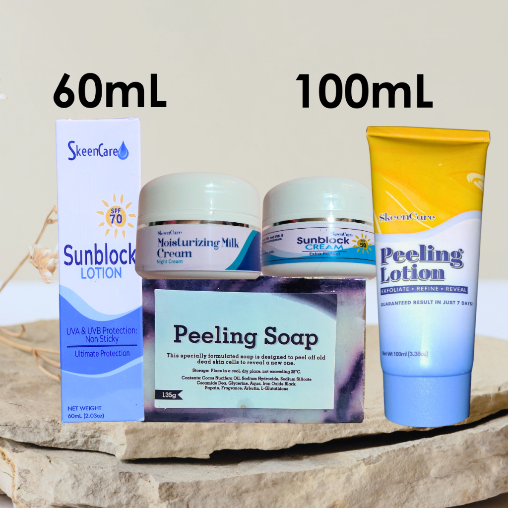 5in1 SET SkeenCare Peeling Lotion 100ml Sunblock Lotion 60ml Sunblock ...
