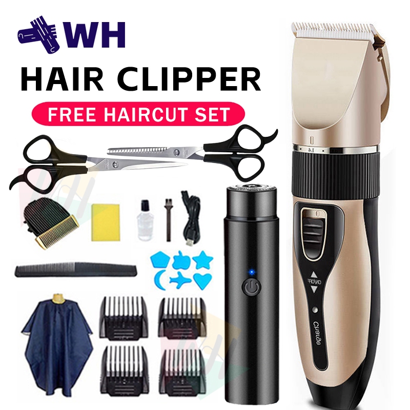 Professional Hair Clippers Rechargeable Hair Cutting Razor Set Trimmer ...