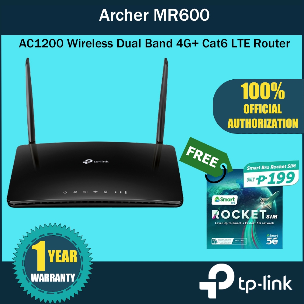 【FREEBIE SIM CARD】TP-Link Archer MR600 300Mbps AC1200 Cat 6 Dual Band ...