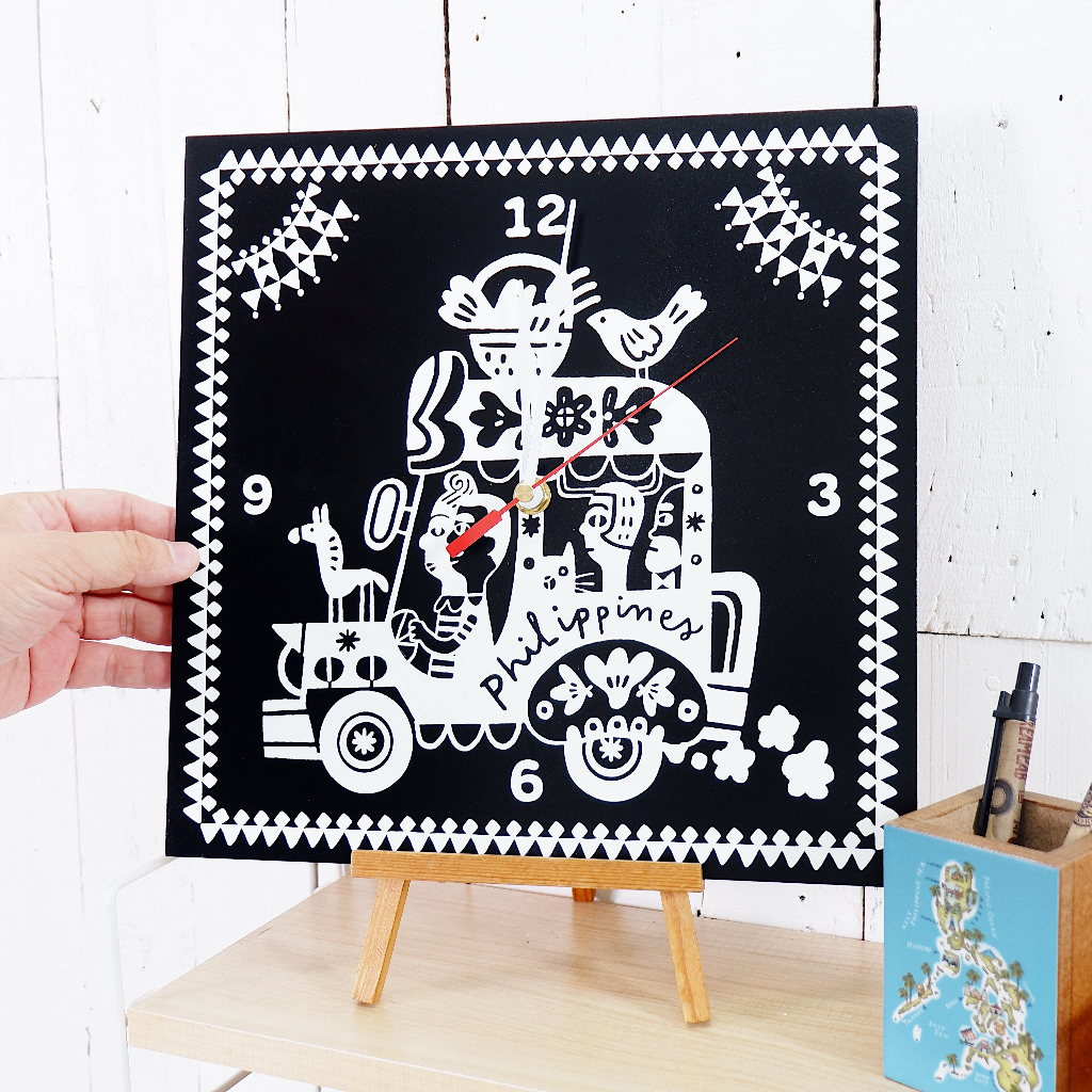 Papemelroti Philippine Souvenir Wall Clock | Jeepney Vendor | Home Wall ...