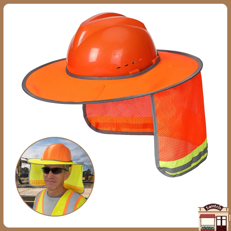 Breathable Sun Shade Attachable Hard Hat Brim Foldable Hard Hat Sun ...