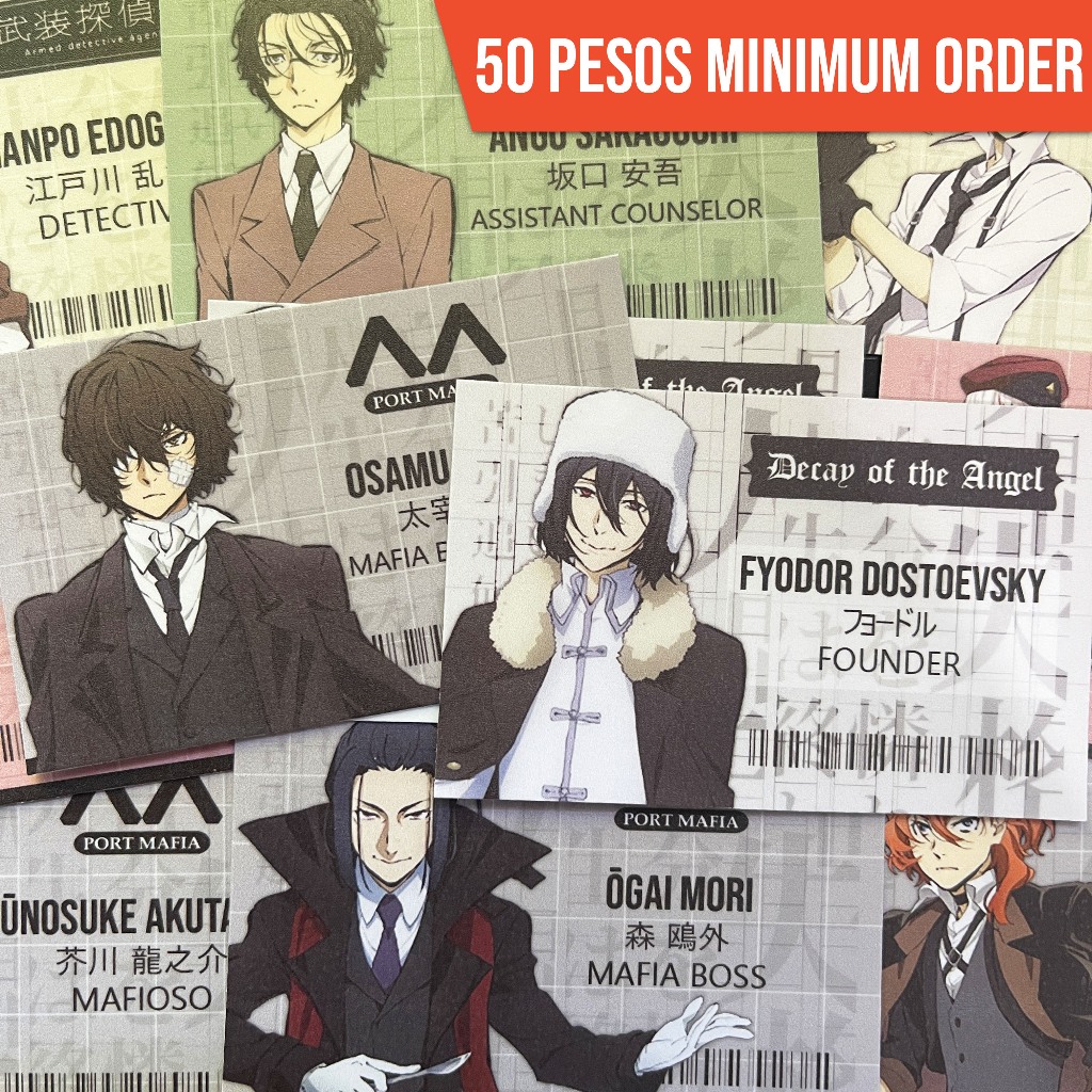 [NO BACKPRINT] Bungo Stray Dogs Anime ID Photocards (MATTE PAPER ...