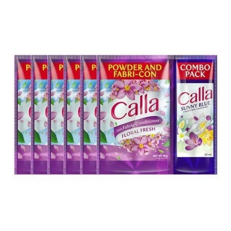 2 in 1 Calla powder with Fabric Conditioner 12pcs. and calla sunny blue ...