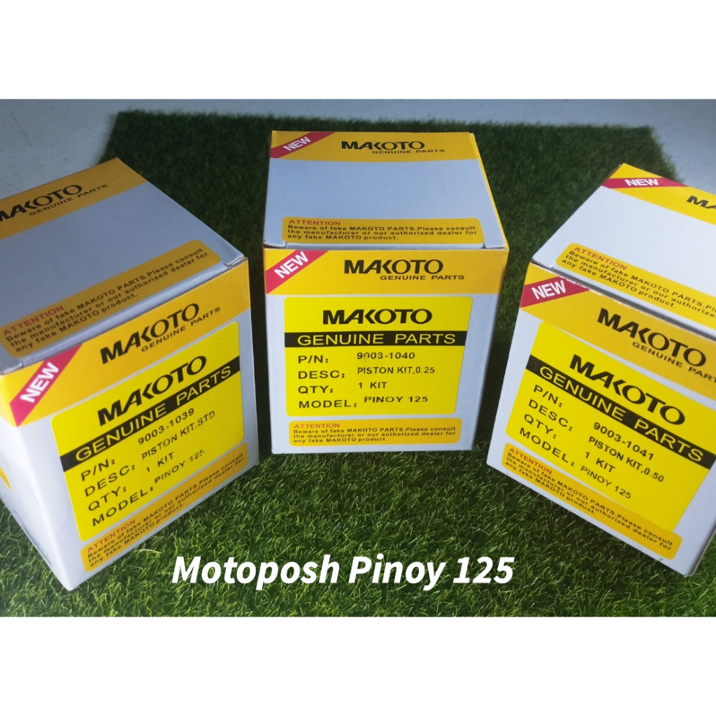 Motoposh Pinoy 125 Piston Kit Makoto Japan Standard | Shopee Philippines