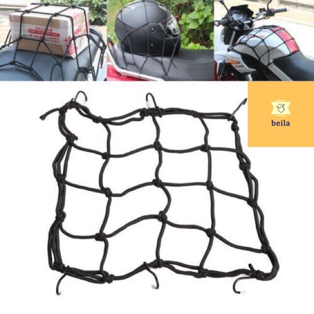 Motorcycle Cargo Net Luggage Rope Telescopic Elastic Helmet Luggage Net ...
