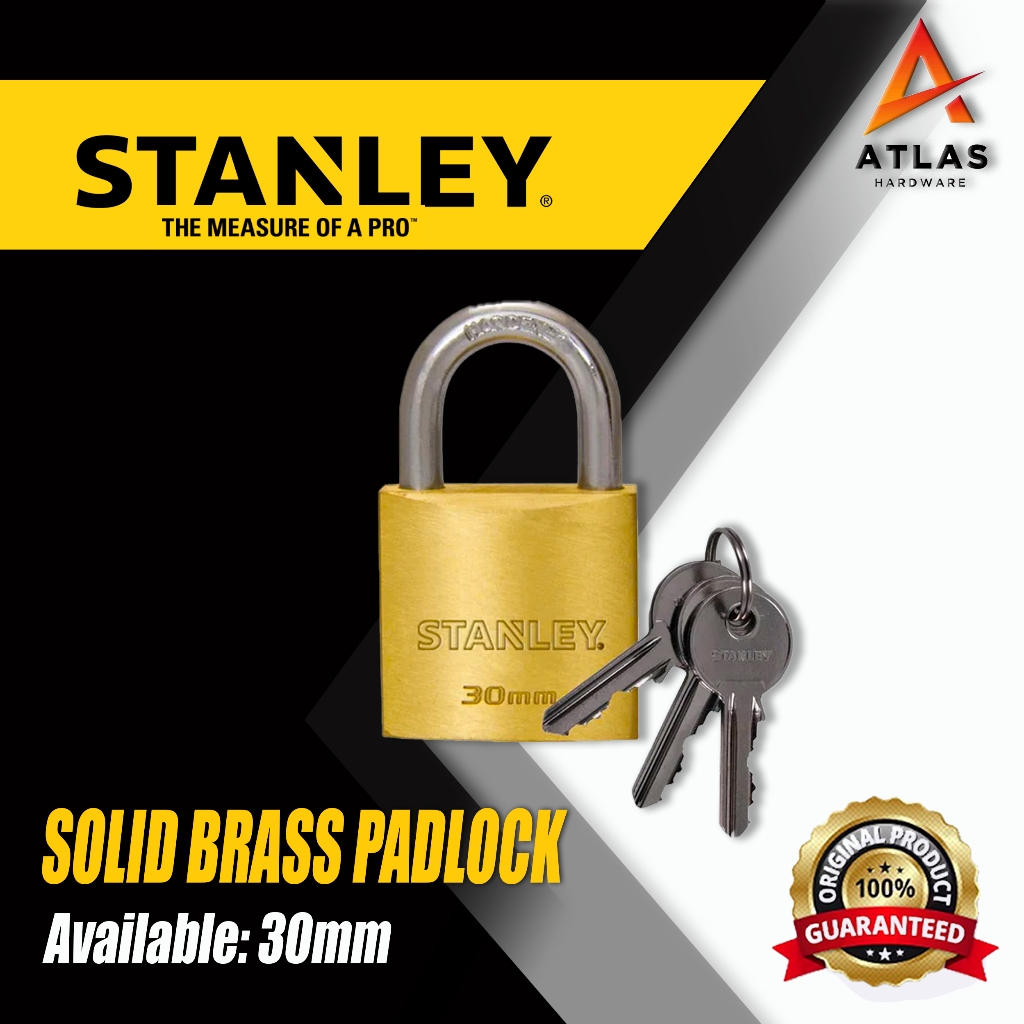 STANLEY PADLOCK BRASS 30MM 9311 | Shopee Philippines