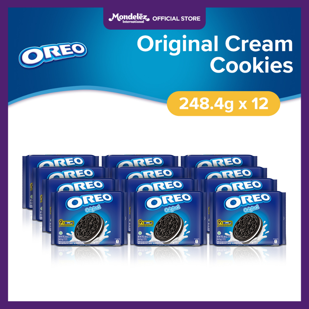 Oreo Multipack - Vanilla Flavor 248.4g Sandwich Cookie Snack with Rich Cream Filling (Set of 12 ...