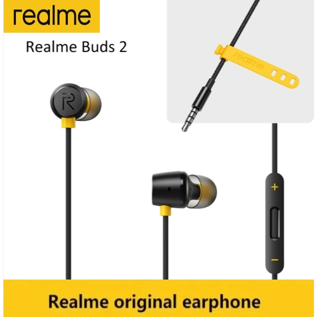Realme Wired Headset Buds 2 In-ear Earphone Stereo Earphones Hands-Free ...