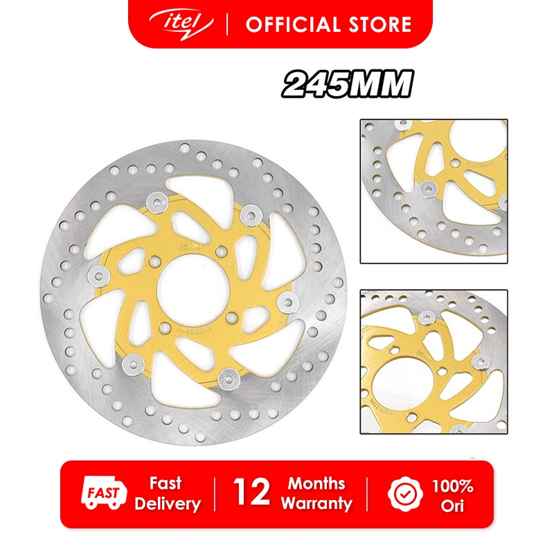 Enkei 245MM Disc Brake Rotor Plug and Play Sniper150 4 holes Gold Front ...