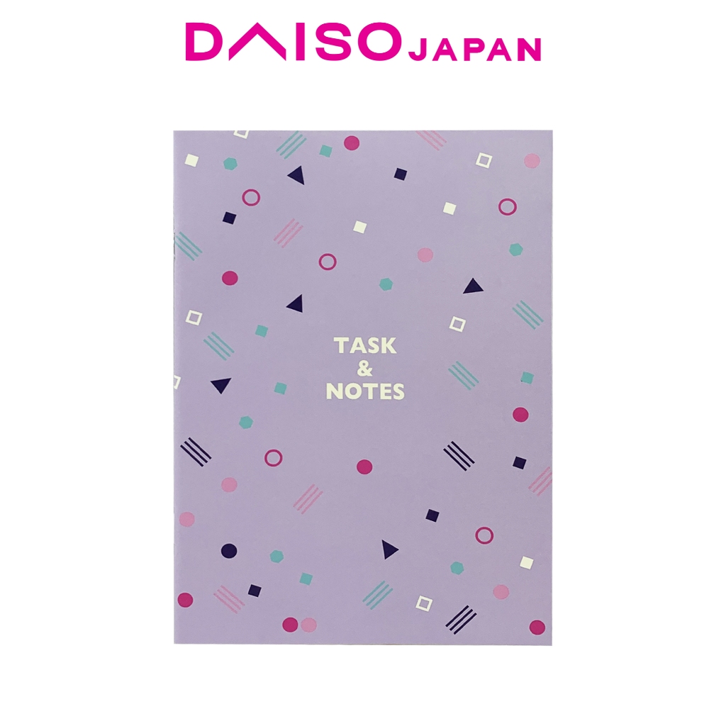 Daiso A5 Task Management Notebook with Purple Cover (48 sheets ...