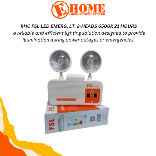 FSL LED Emergency Light with Dual Heads 6500K | Shopee Philippines