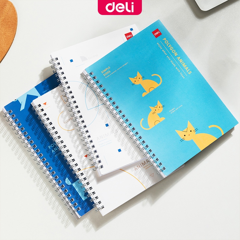Deli A5 Spiral Notebooks 60 Sheets Binder Notebook Aesthetic For High ...