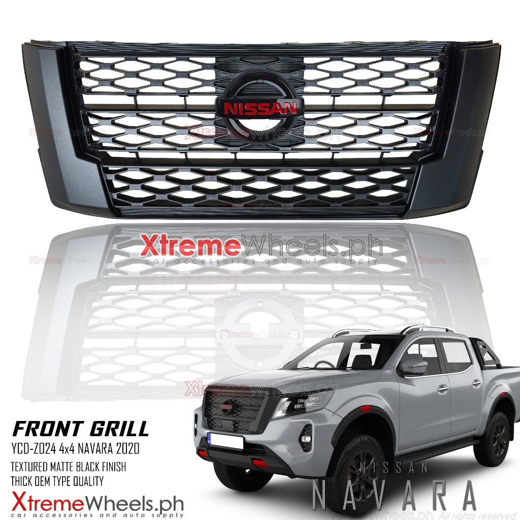 Navara EL VL VE 4x2 2021 to 2025 Thailand Made Front Matte Black Bumper ...