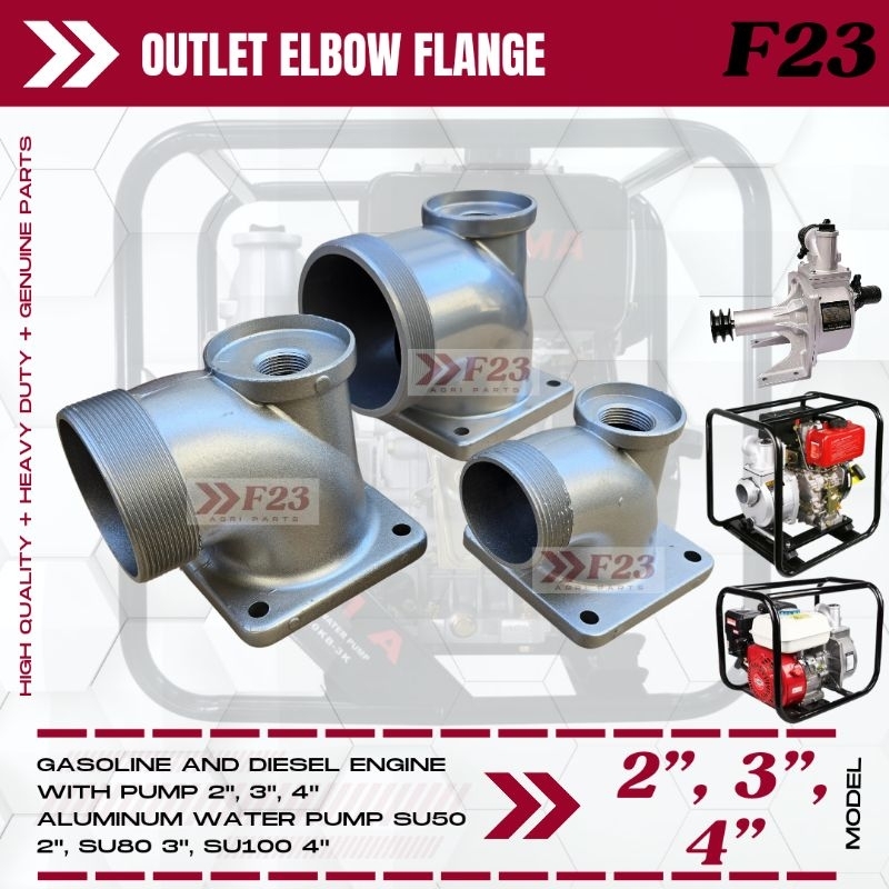 Outlet Elbow Flange 2", 3", 4" Coupled Water Pump / Su50, Su80, Su100 ...