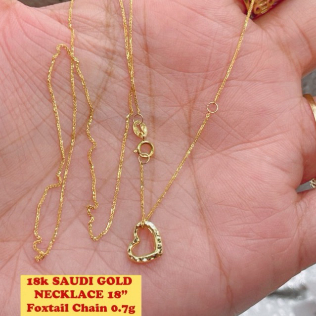 COD 18k SAUDI GOLD NECKALCE W/PENDANT PAWNABLE | Shopee Philippines