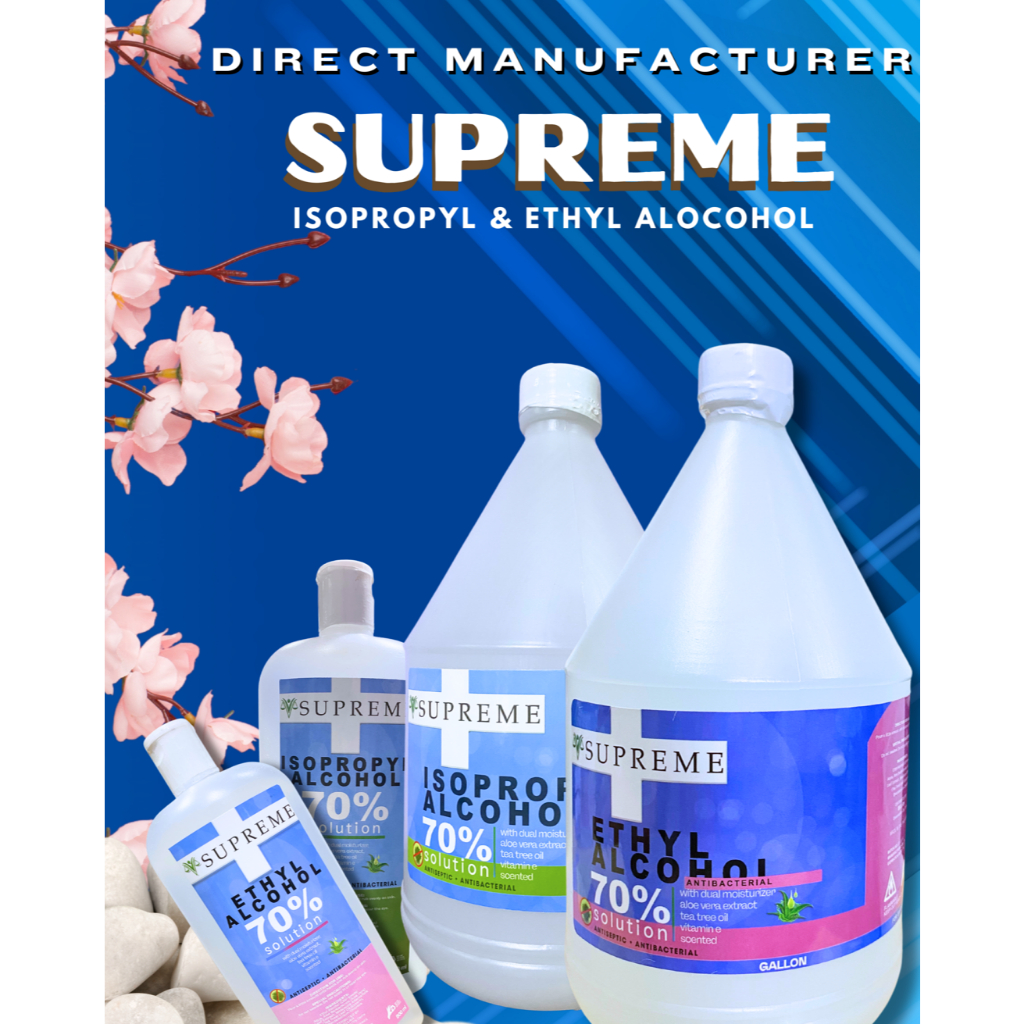 SUPREME ETHYL & ISOPROPYL ALCOHOL 500ML OR 3.2L (1 GALLON) DIRECT ...