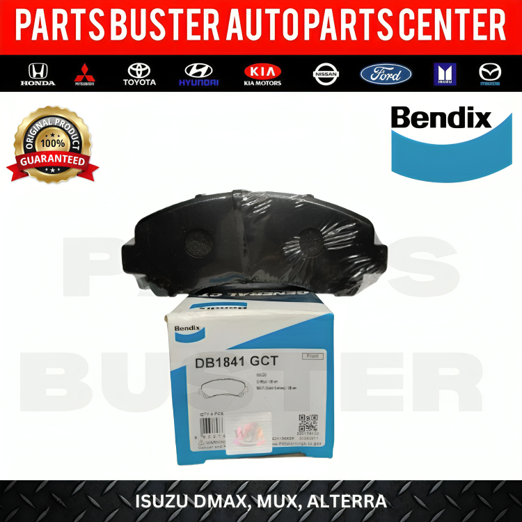 Genuine Bendix Brake Pad Front for ISUZU DMAX 2007-2017, MUX 2013-2017, ALTERRA 2013-2017 (DB ...