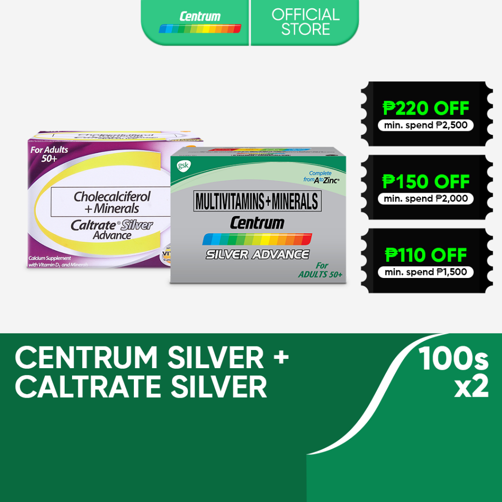 Centrum Silver Advance 100s + Caltrate Silver Advance 100s ...