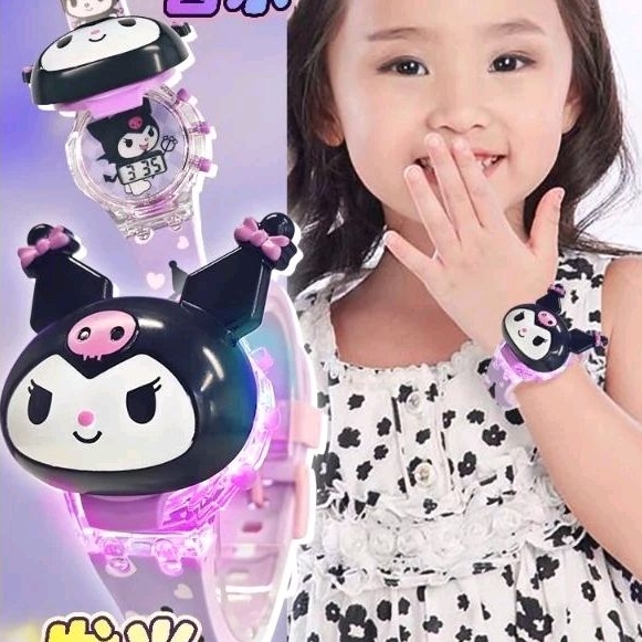 watch for kids with light elsa kitty pink cute relo digital kuromi ...