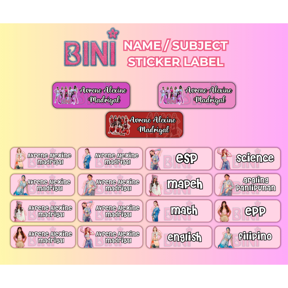 Name Sticker Label 23 pcs( Personalized) | Shopee Philippines