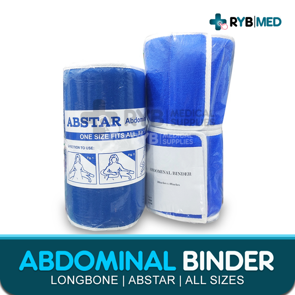 Abdominal Binder Abstar & Longbone for CS ( 8" - 10" inches ) | Shopee ...