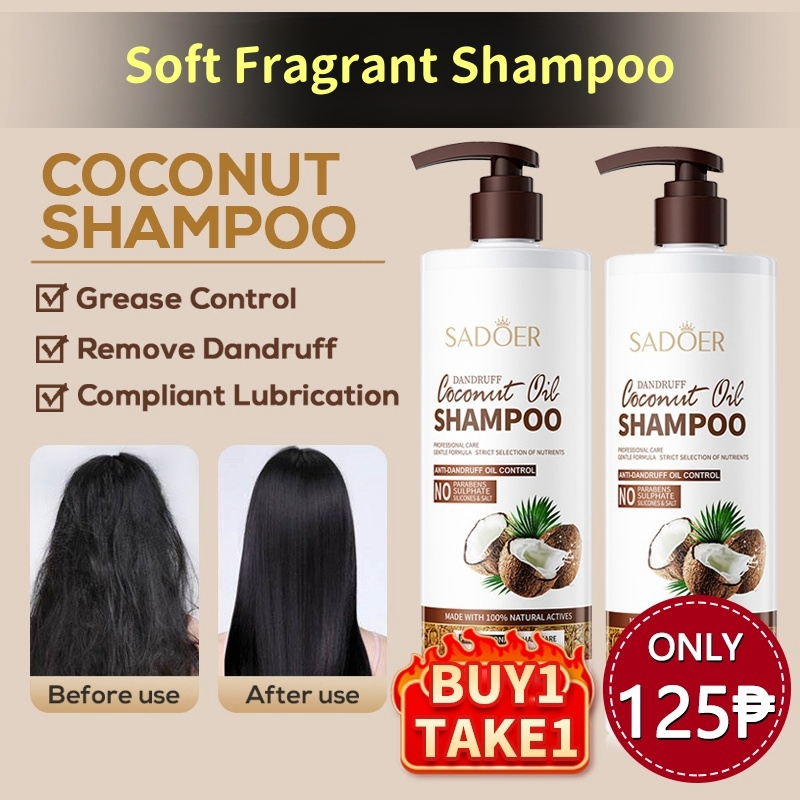 500ml Coconut oil Shampoo Set Long-lasting Fragrance Moisturizing Amino ...