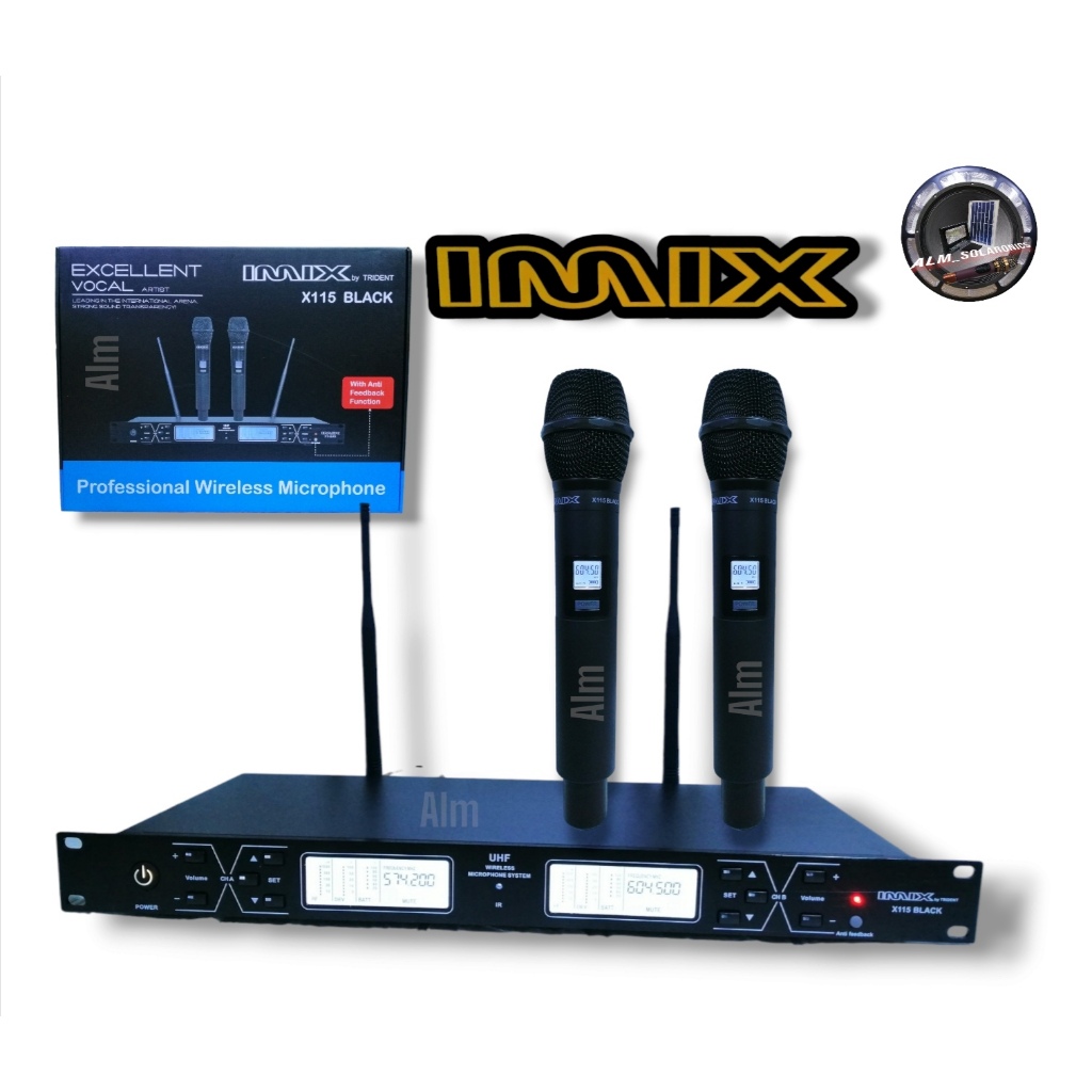 IMIX X115 BLACK UHF PROFESSIONAL WIRELESS MICROPHONE | Shopee Philippines