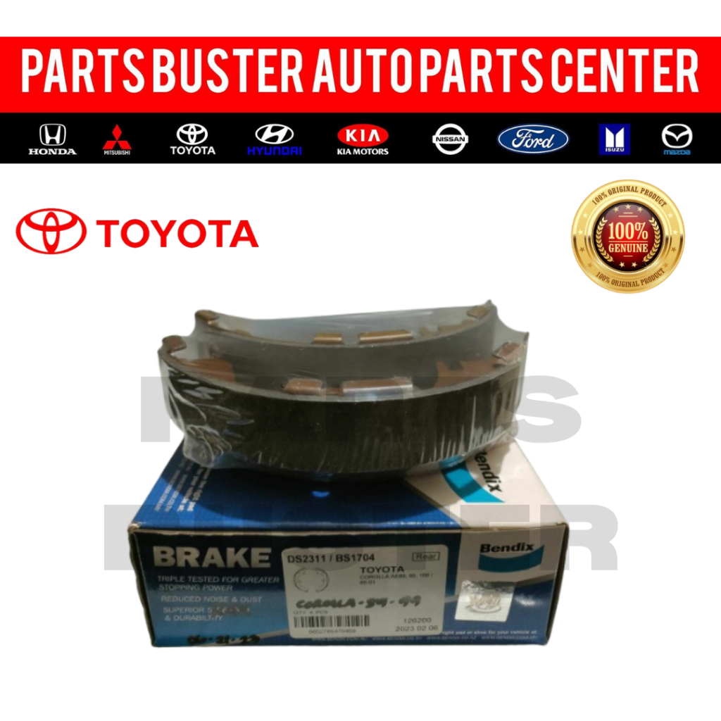 Genuine Bendix BRAKE SHOE for TOYOTA COROLLA-1989-2001 2E/4AF/4AFE (DS-2311) | Shopee Philippines