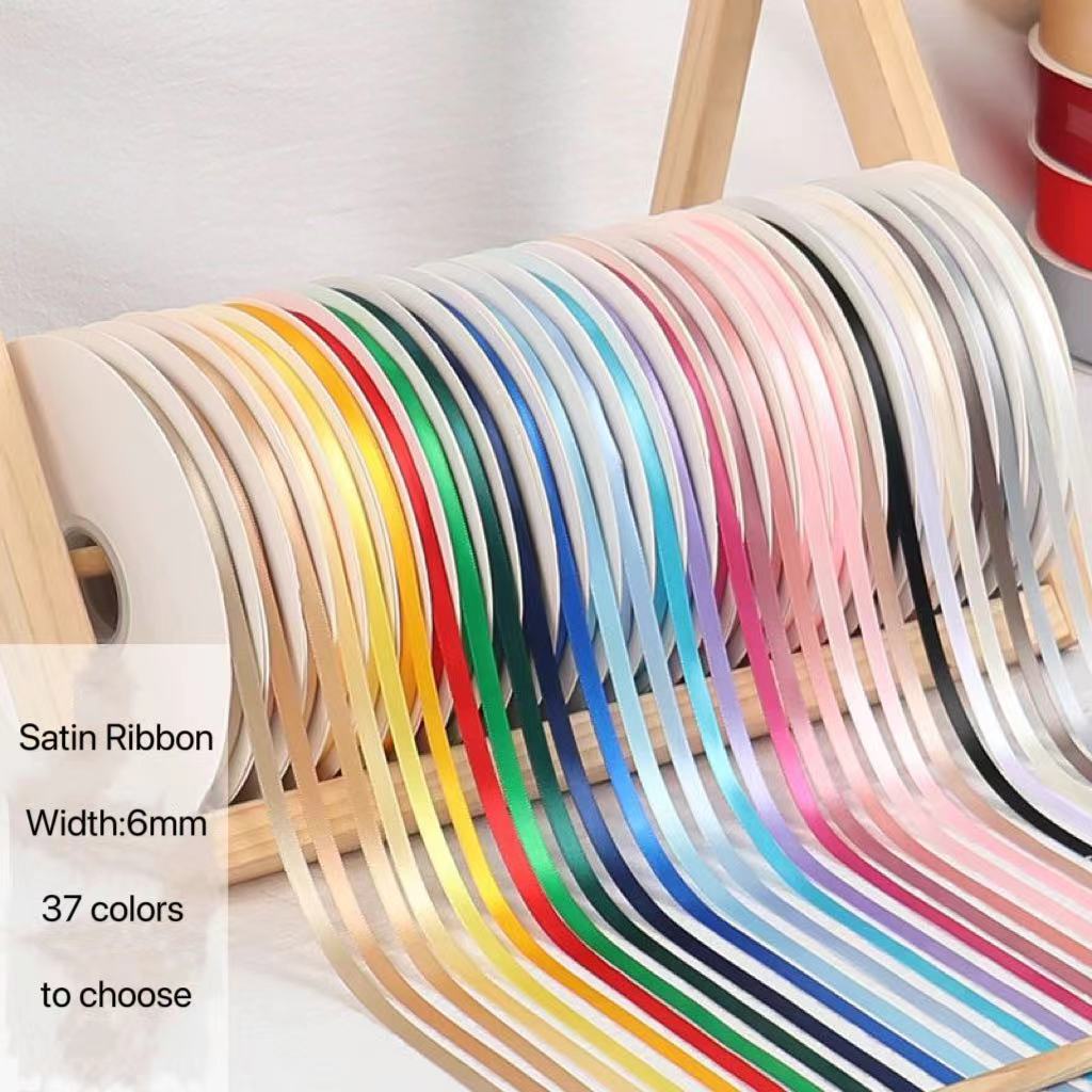 25Yards/Roll 6mm ribbon, satin ribbon, decorative ribbon, gift ...