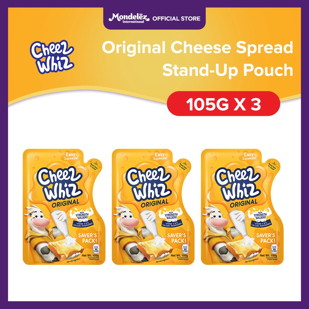 Cheez Whiz Pouch - Original Cheese Spread 105g with Vitamin A & D ...