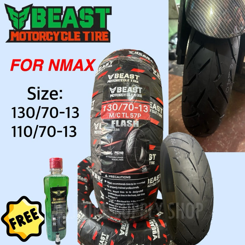 BEAST TIRE Size 13" NMAX v1&v2 Free Sealant and Pito | Shopee Philippines