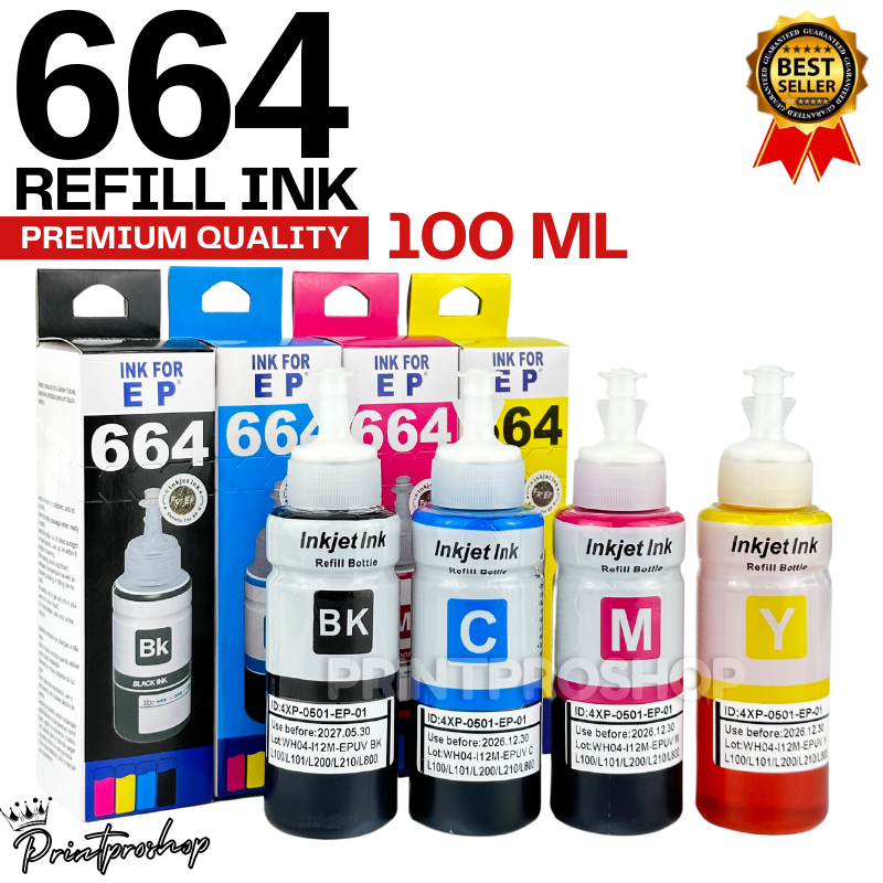 664 T644 Refill Ink Compatible for L120 L110 L210 L220 L300 L310 L360 ...