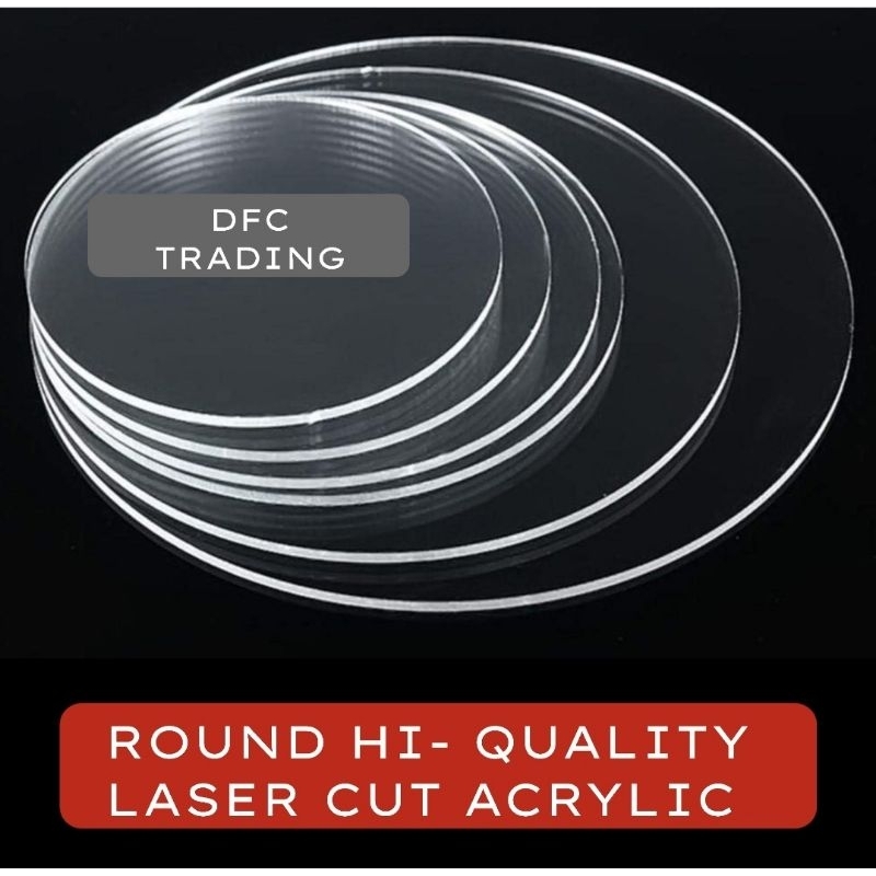 Crystal Clear Top quality Acrylic Circle 2" to 6" Round CIRCLE cake ...