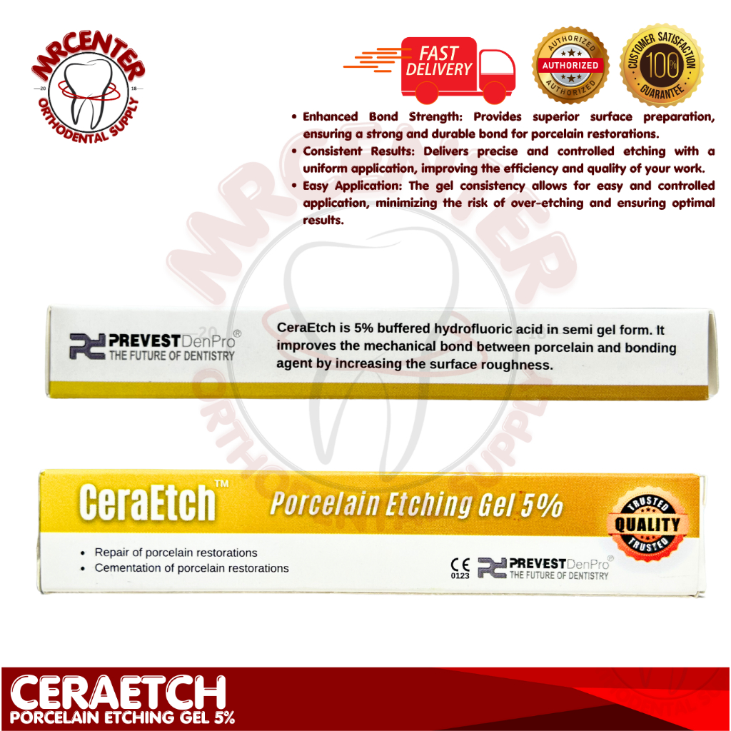 Precision Preparation: Cera Etch Dental Porcelain Etchant Gel 5% Hydrofluoric Acid | Shopee ...