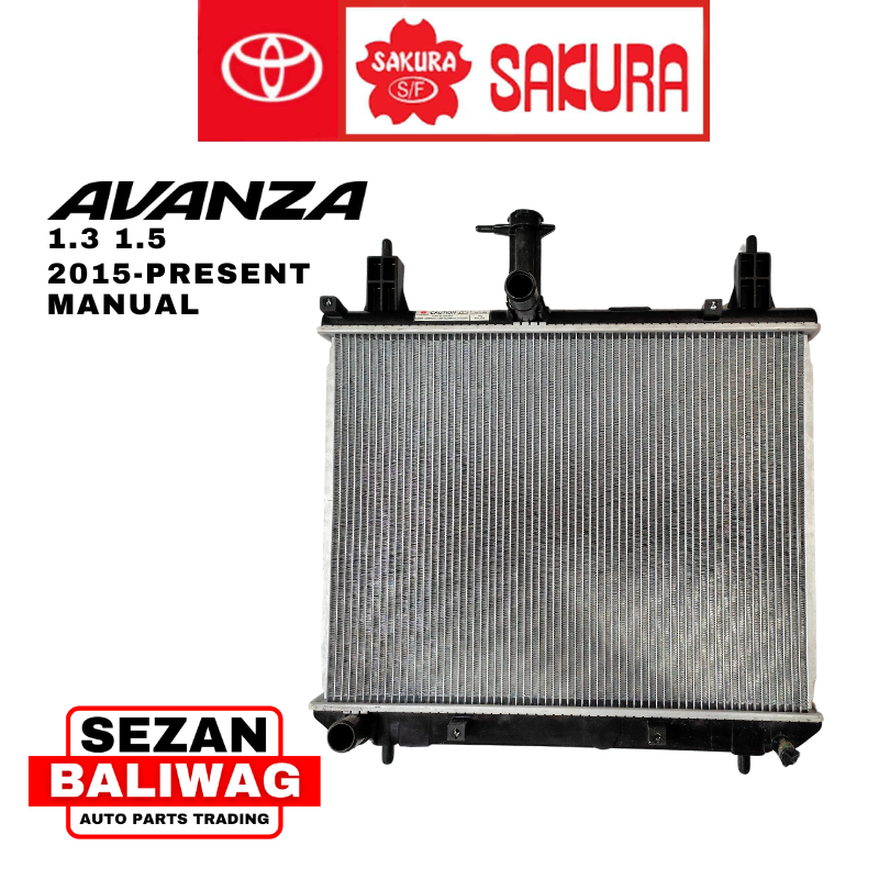 SAKURA RADIATOR ASSEMBLY TOYOTA AVANZA 1.3L /1.5L 2015-2019 MANUAL 3461 ...