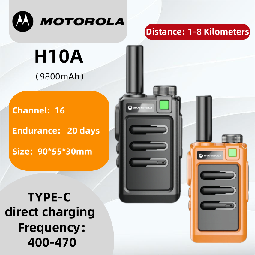 MOTOROLA H10A Walkie Talkie buy1take6 Portable Two-Way Radio UHF ...