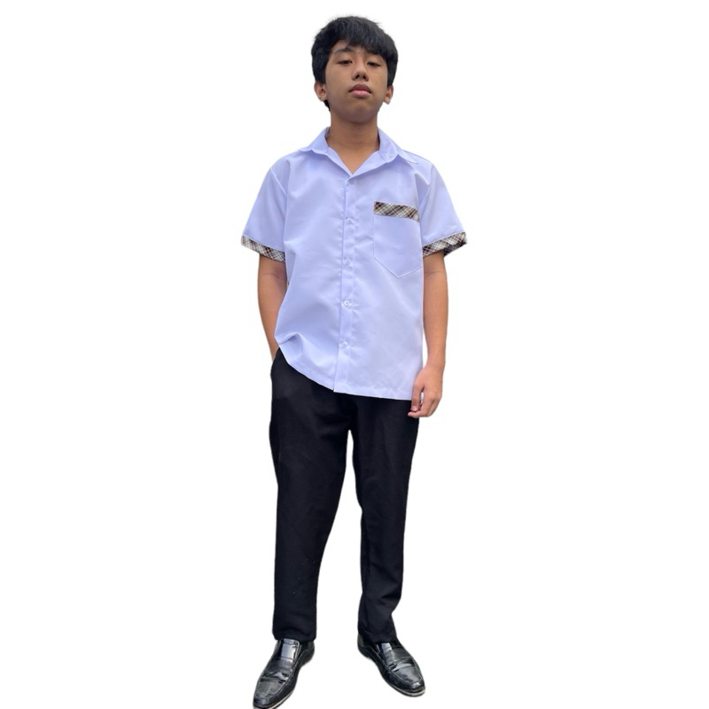 Maria Clara POLO School Uniform FOR BOYS white Polo straight cut ...