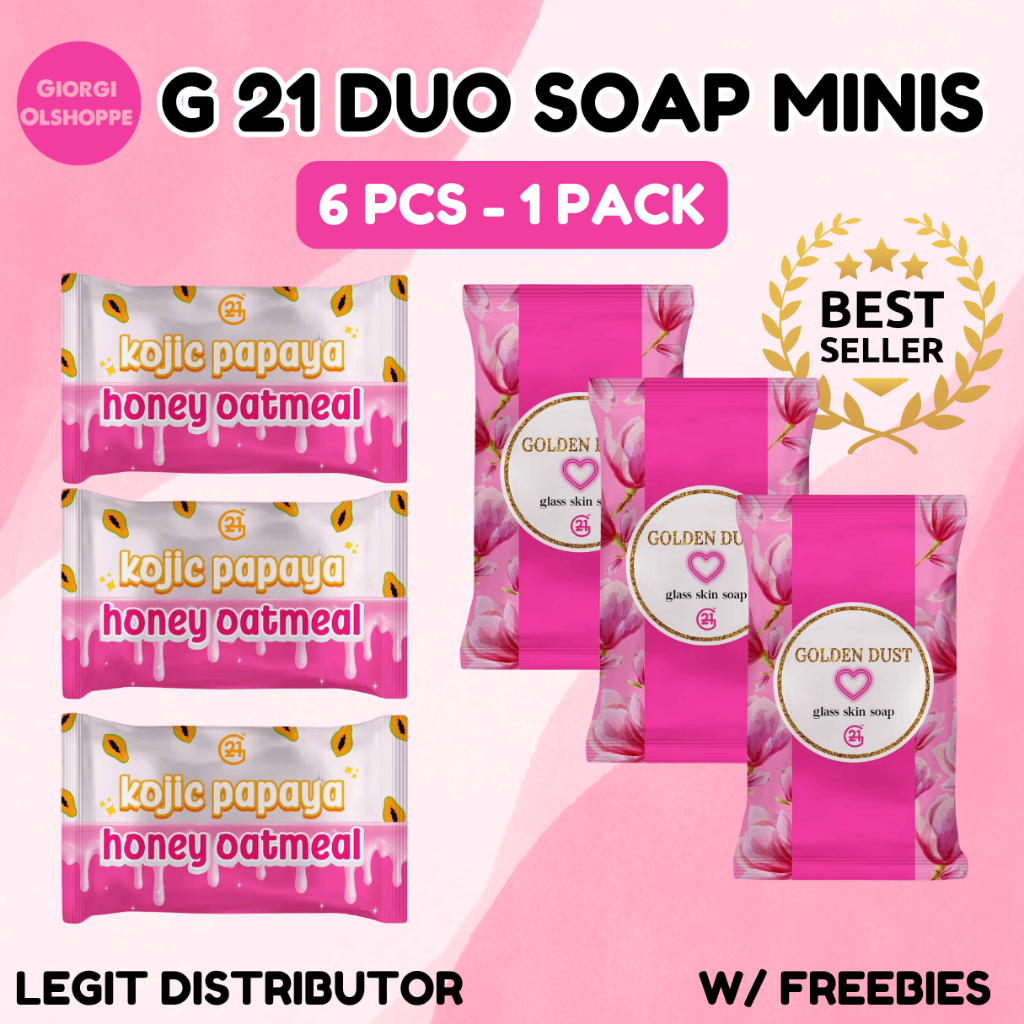 6 PCS G21 SOAPS | Kojic papaya honey oatmeal | Golden Dust Soap ...