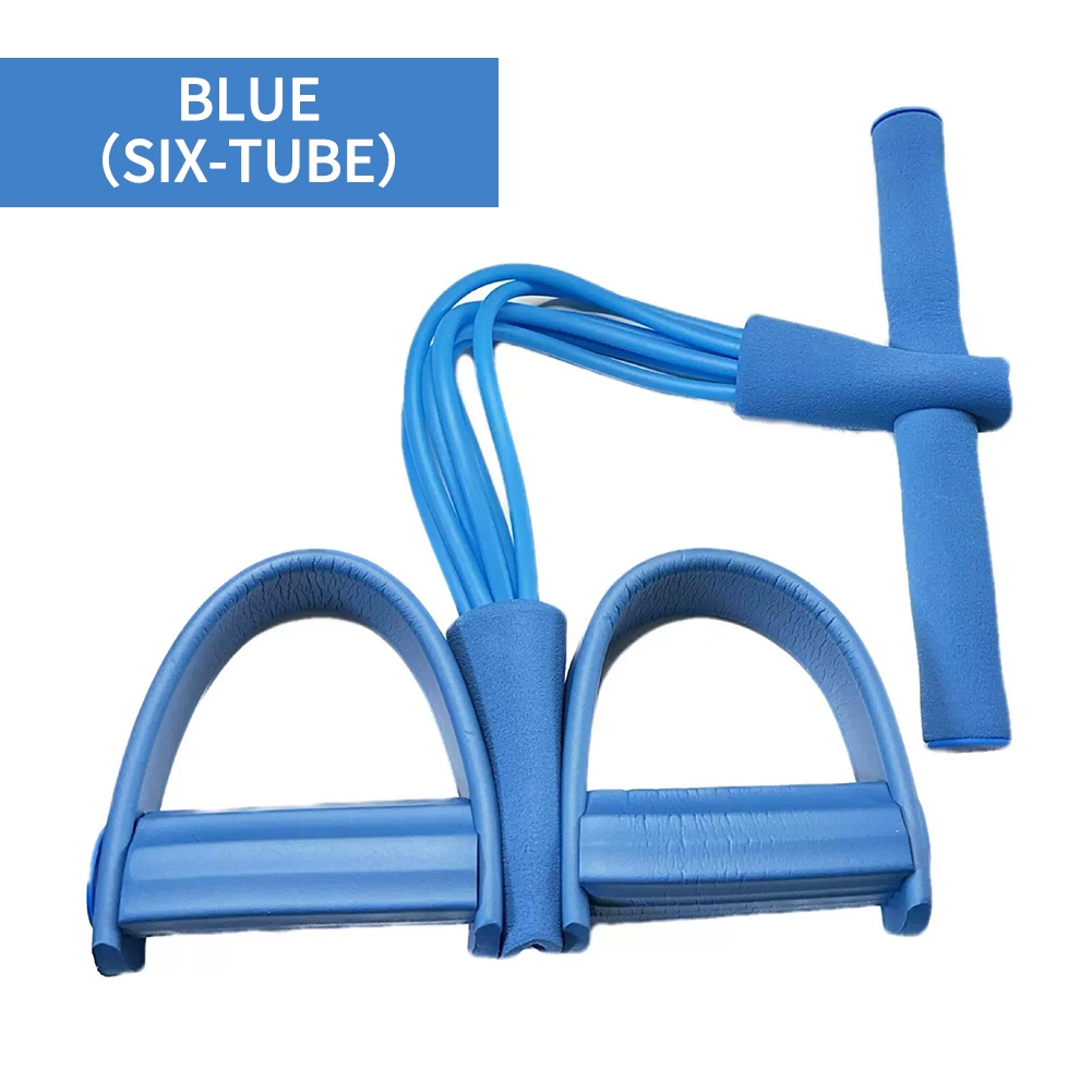 6 Tube Yoga Training Tension Rope Resistance Band Elastic Band Sit-ups ...