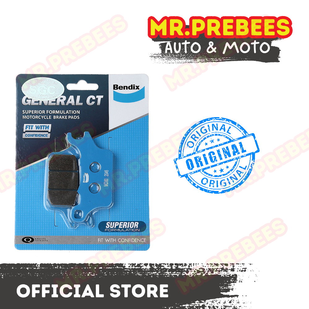 BENDIX MD80 Brake Pads for HONDA Click 125/ 150/ 160 V2 & V3 (Front ...