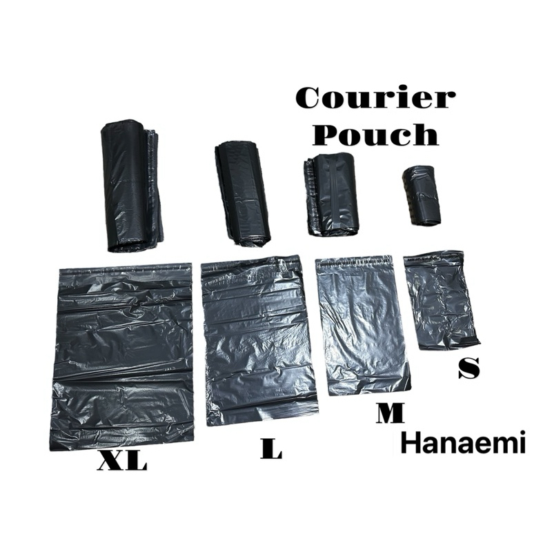Black Courier Pouch (98-100pcs) Self Adhesive (S,M,L,XL) | Shopee ...